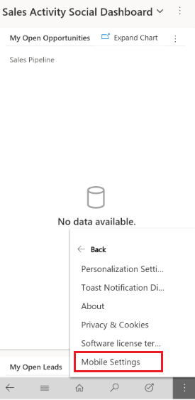 Mobile Timeline: Activate Camera feature under timeline from Dynamics ...