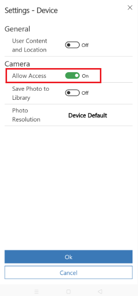 Mobile Timeline: Activate Camera feature under timeline from Dynamics ...